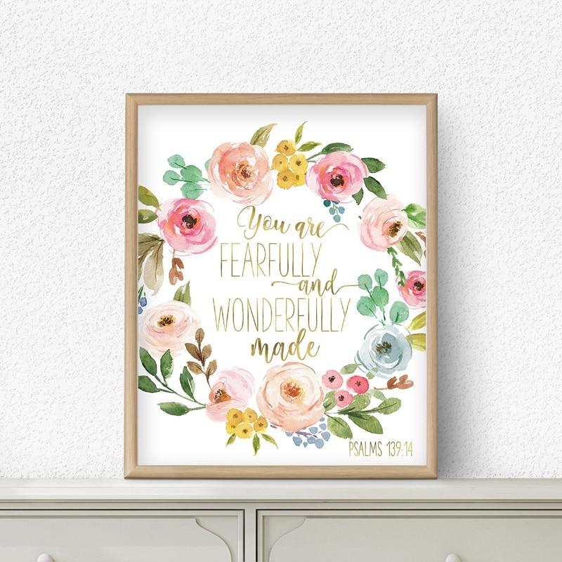 Fearfully and Wonderfully Made Nursery Wall Art | GlamorousHangups ...
