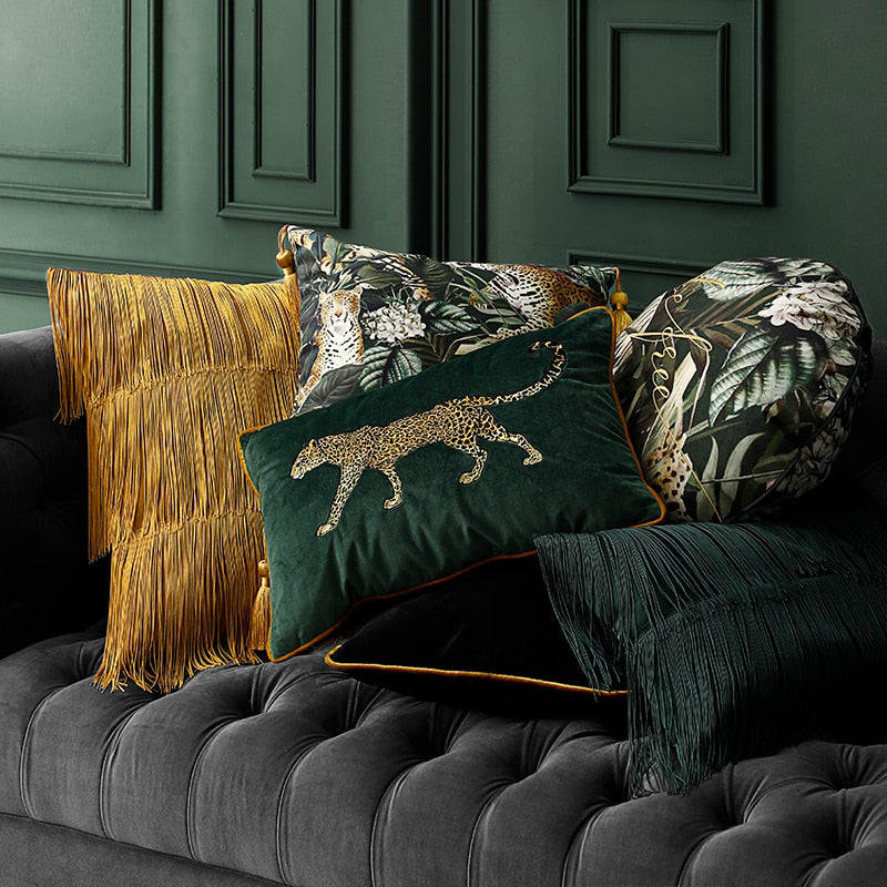 Vintage Velvet Leopard Cushion Covers | GlamorousHangups – Glamorous ...